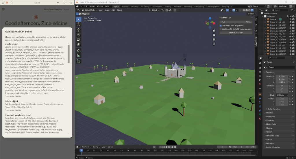 AI-Assisted 3D Design: Exploring Blender-MCP